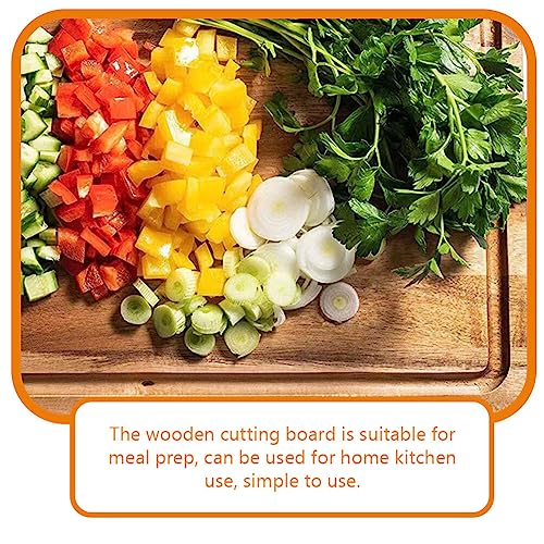 UPKOCH Wood Cutting Board Wooden Chopping Board Kitchen Large Charcuterie Boards Butcher Block for Chopping Meat Vegetables Fruits Bread Cheese Appetizers