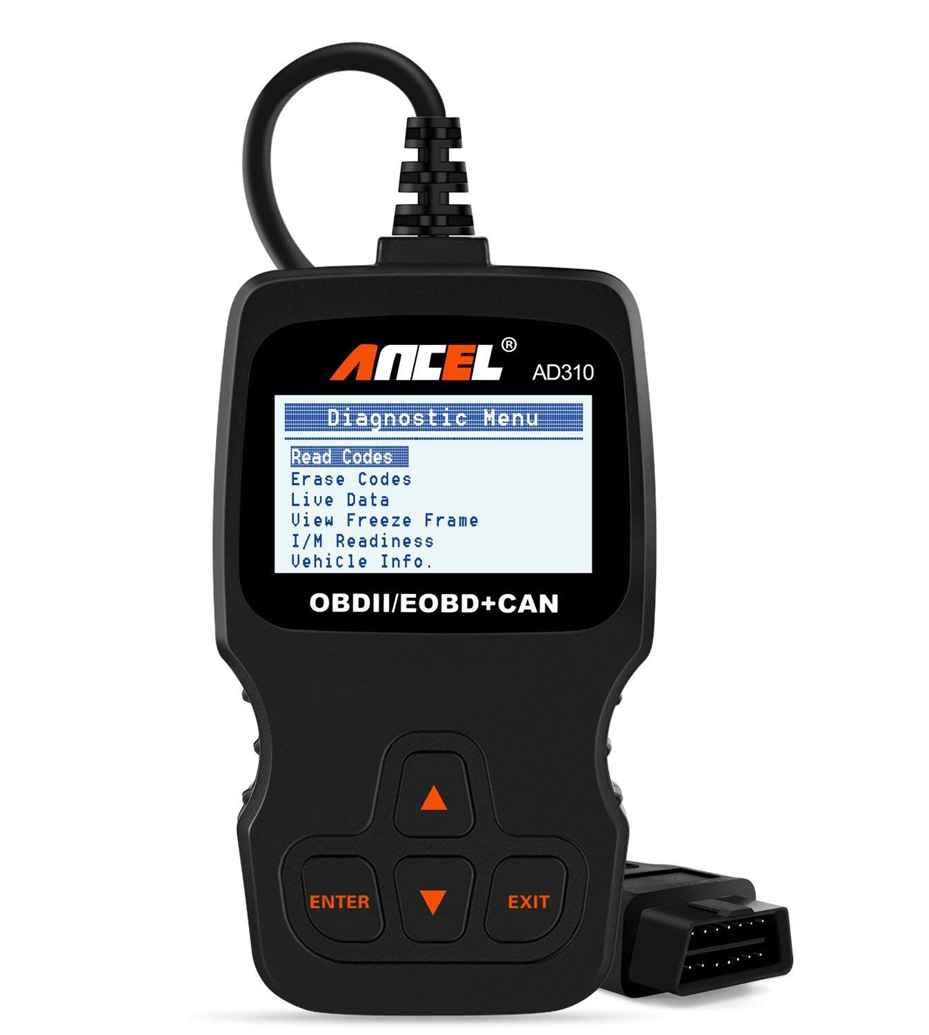 ANCEL AD310 Classic Enhanced Universal OBD II Scanner Car Engine Fault Code Reader with ANCEL BA201 Car 12V 100-2000 CCA Battery Load Tester