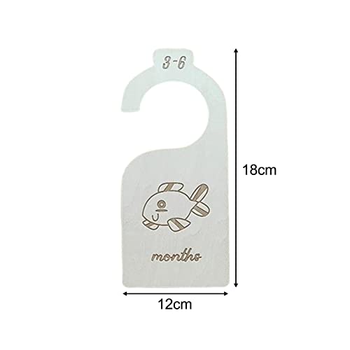MERIGLARE 7Pcs Wooden Baby Closet Dividers Durable Baby Closet Dividers Hangers New Mom Gift