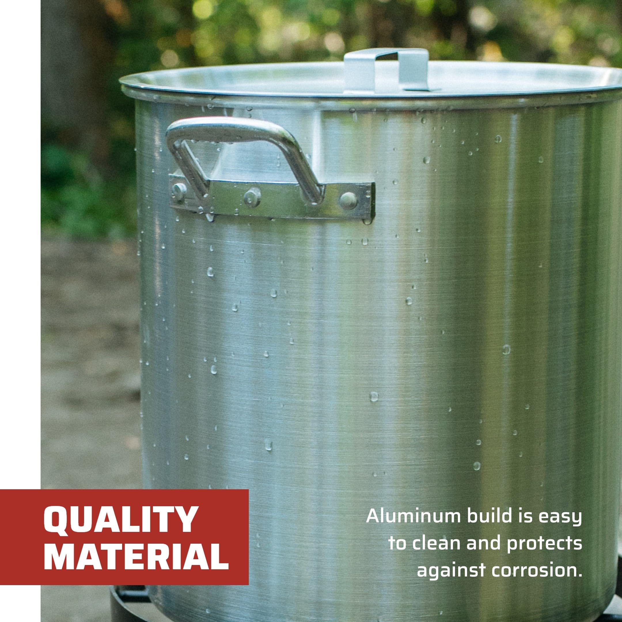 Camp Chef Aluminum Pot & Basket - Includes Lid, Basket & Removal Hook - Perfect for Boiling, Simmering & Steaming - Easy-to-Clean Cooking Pot - 32 Quart Pot