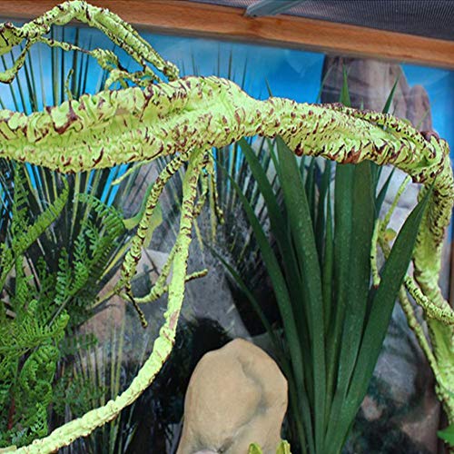 PIVBY Flexible Bend-A-Branch Jungle Vines Pet Habitat Decor Reptile Plants Terrarium for Lizard,Frogs, Snakes and More Reptiles Climbing (Fat:0.7943.31 Inch)