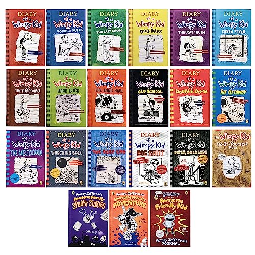 Jeff Kinney Diary of A Wimpy Kid Series Collection 1-21 Books Boxed Set, New Book