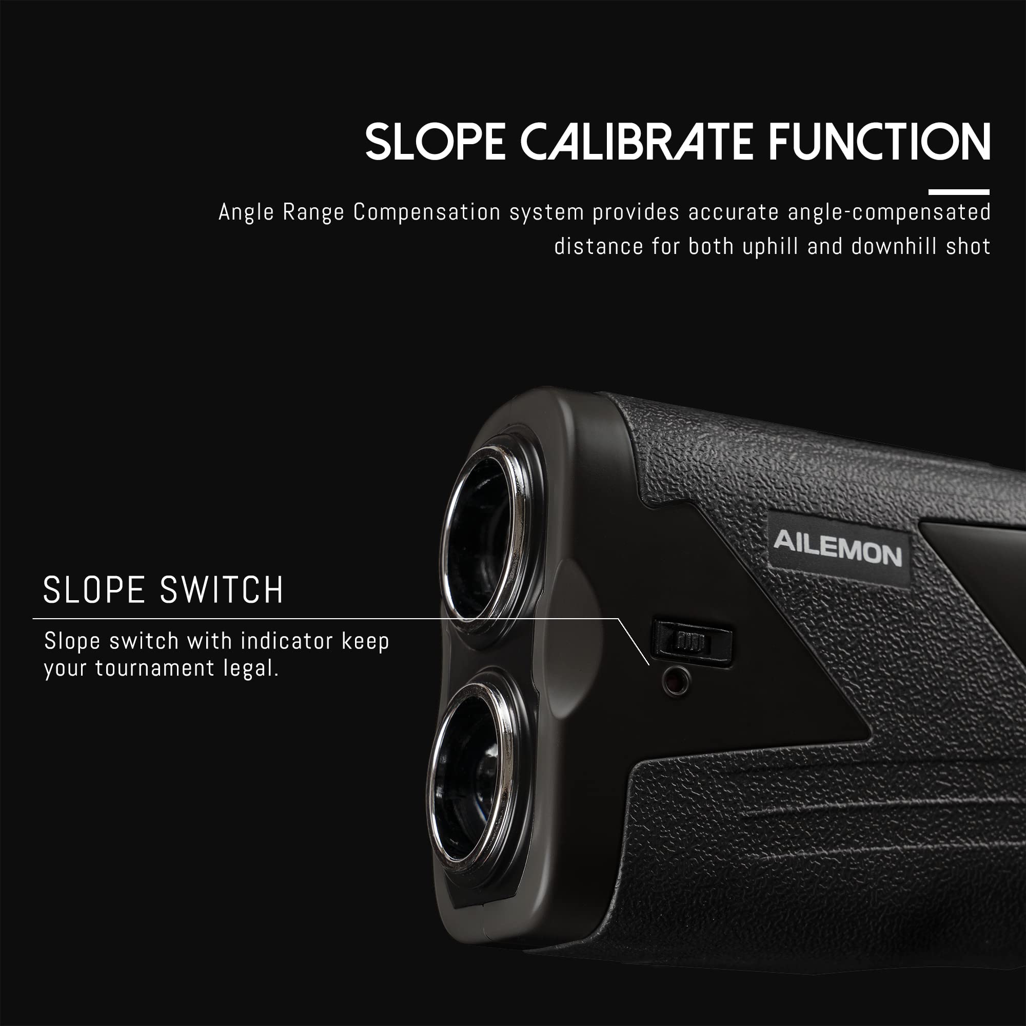 AILEMON 6X Golf Range Finder, 1200 Yard Laser RangeFinder with Slope Stitch, Scan, Flagpole Lock, and Speed Function, Tournament Legal Golf Rangefinder (Red)