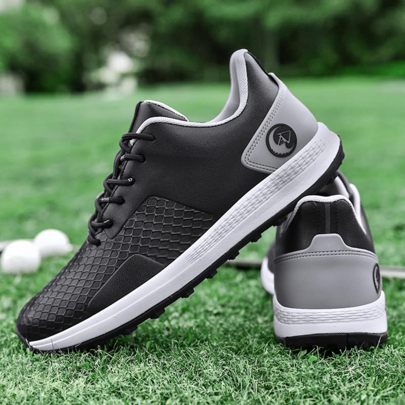 AOLEXWU Golf Shoes Men Spikeless Golf Walking Shoe Breathable Anti Slip Comfy Golf Sneakers Man Golf Sport Shoes White