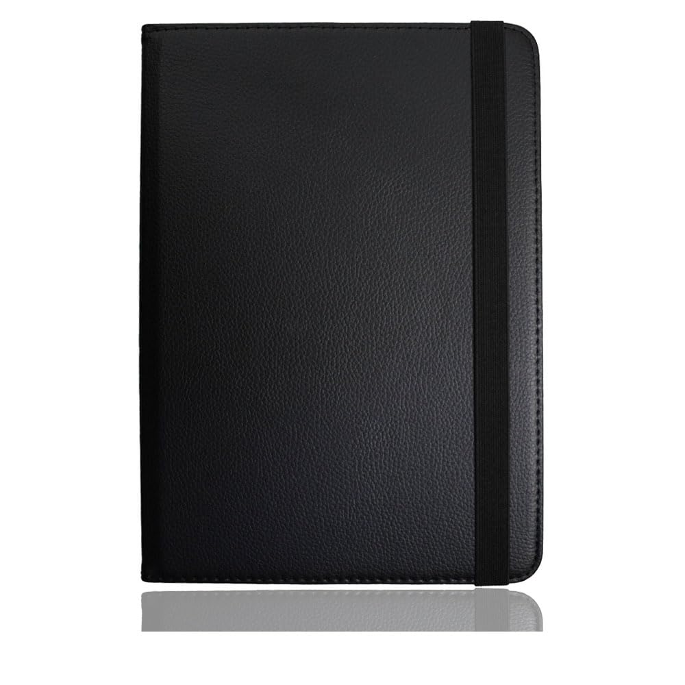 Kuesn Tab 2 10.1 gt-p5100 p5110 Cover case-Folio flip Book Cover case for Samsung Galaxy tab 2 10.1 Elastic Band Closure pu Leather Stand Cover (Black)