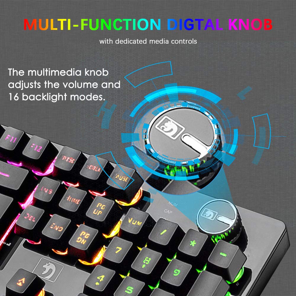 FELICON Wireless Gaming Keyboard and Mouse Set, RGB Backlit Rechargeable 4800mAh Battery, Mechanical Feel Anti-ghosting Keyboard, Control Knob for Multi-Media, Mute Gaming Mouse for Windows PC Gamer