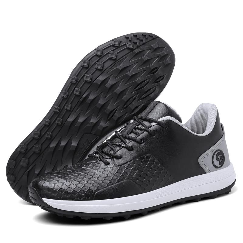 AOLEXWU Golf Shoes Men Spikeless Golf Walking Shoe Breathable Anti Slip Comfy Golf Sneakers Man Golf Sport Shoes White