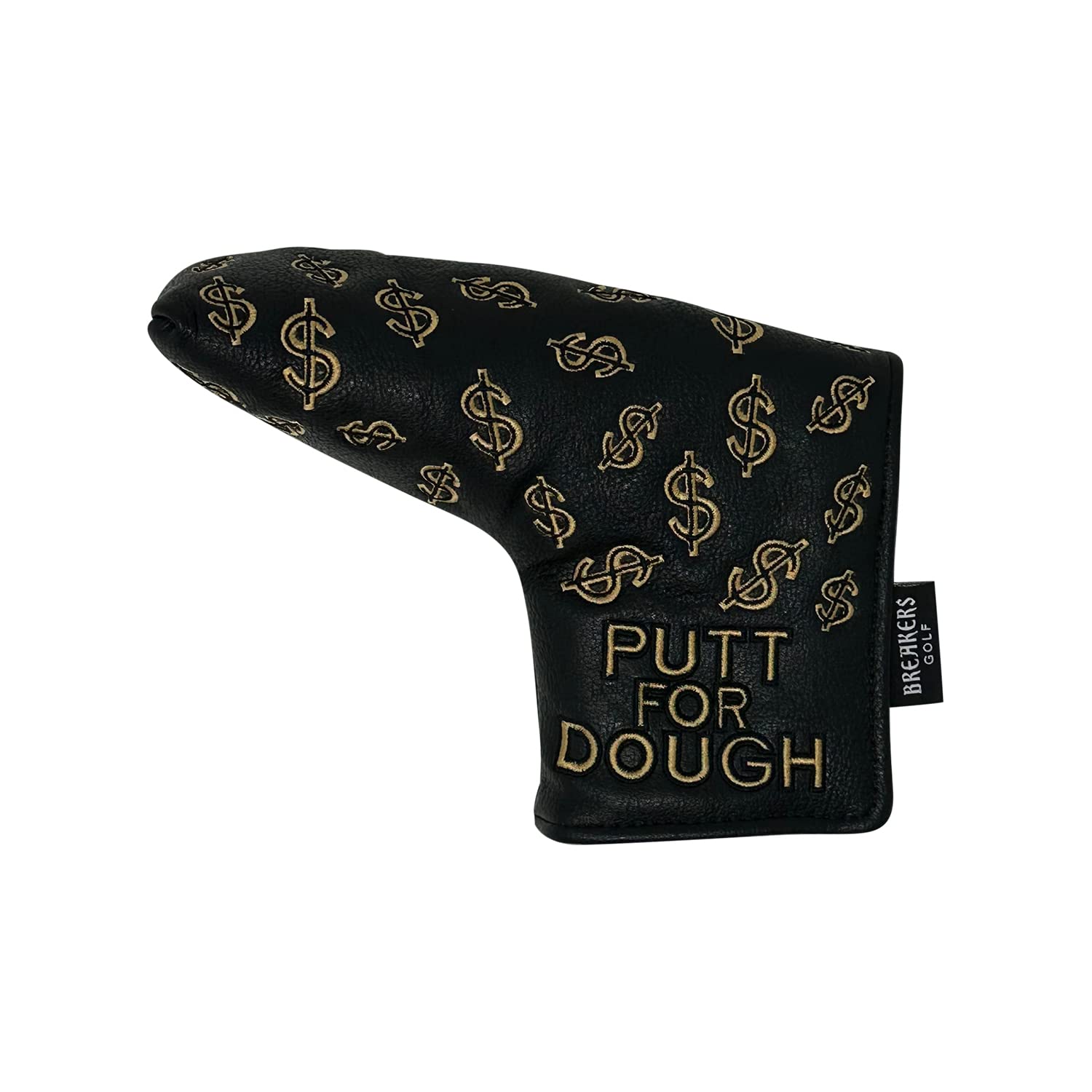 and Etcetera Breakers Golf Blade Putter Cover Headcover Putt for Dough Drive for Show Synthetic Leather Magnetic Closure for Scotty Cameron Odyssey Taylormade Ping Callaway (Black Gold)