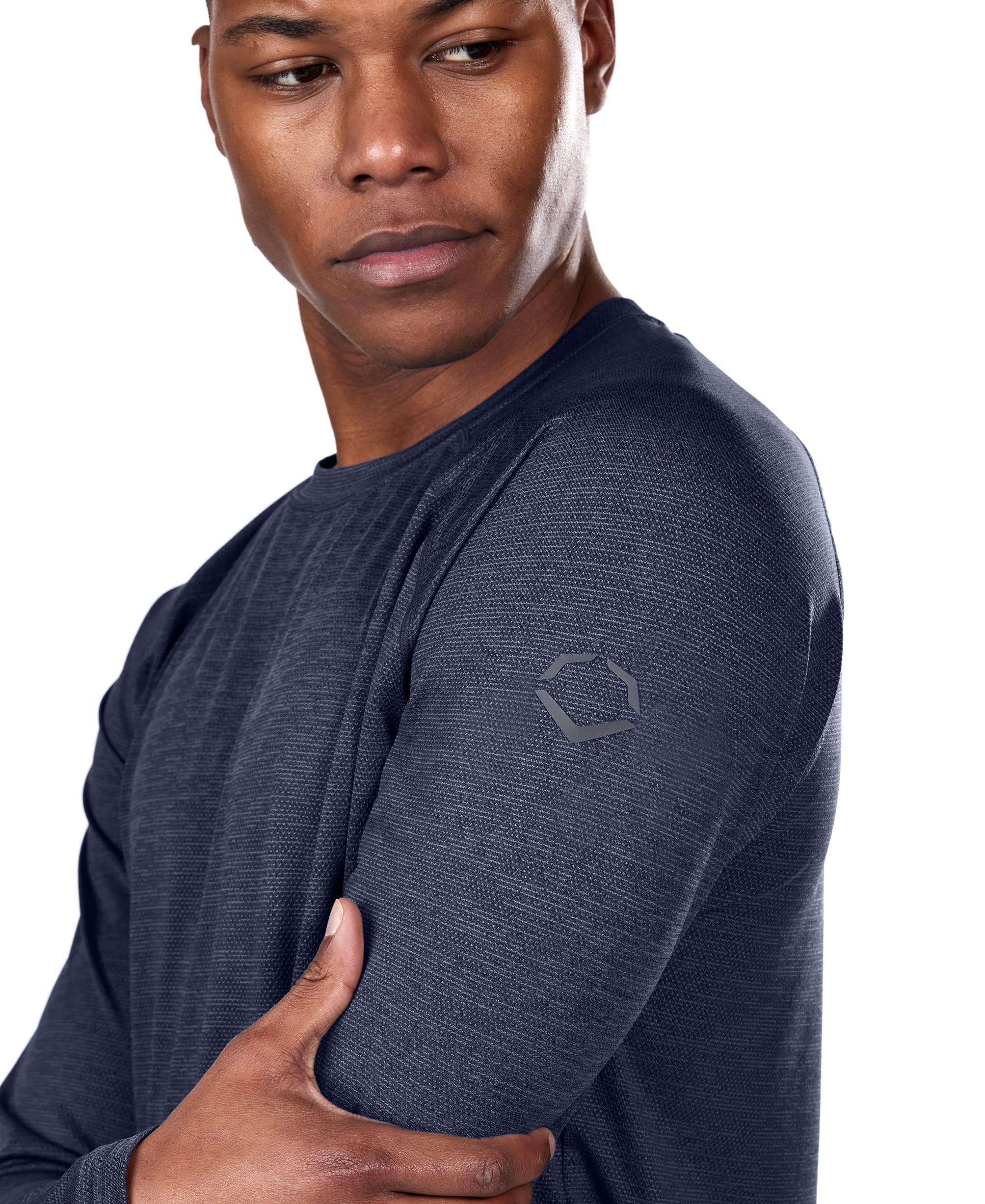 EvoShield Men's Standard Pro Team Training Long Sleeve, Navy, Small