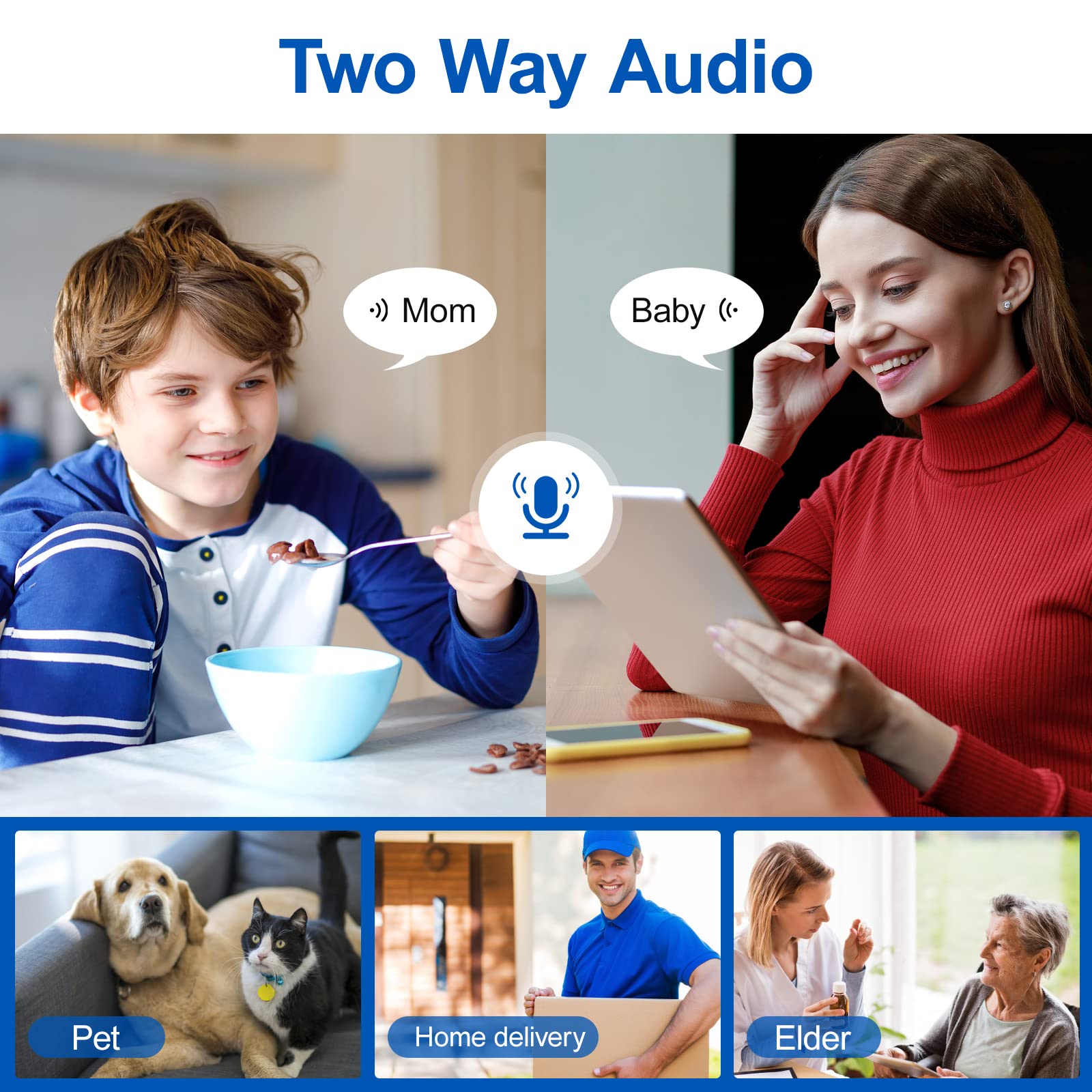 Aodutin Light Bulb Camera,2.4G Security Camera 1080P,Smart 360°Surveillance Camera Indoor Outdoor Use,E27 Light Socket Camera with Real-time Motion Detection Alerts,Remote View & Night Vision White