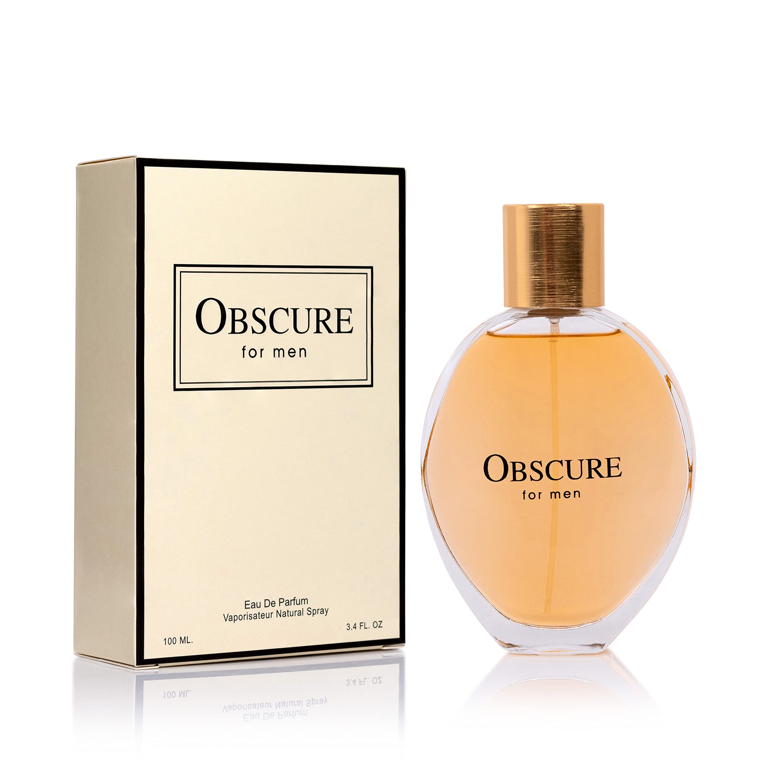 NovoGlow Obscure for Men Perfume, Eau de Toilette Spray for Men, 3.4 oz, Passionate. Powerful. Intense with a Pouch Included