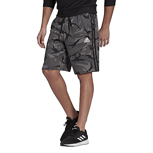adidas Mens Essentials French Terry Camouflage Shorts Grey X-Large