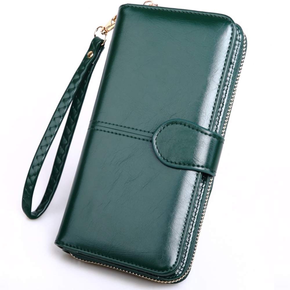 FFpaw Women Wristlet Wallet Large Capacity RFID Blocking PU Leather Clutch Wallet Travel Zipper Purse for Girls