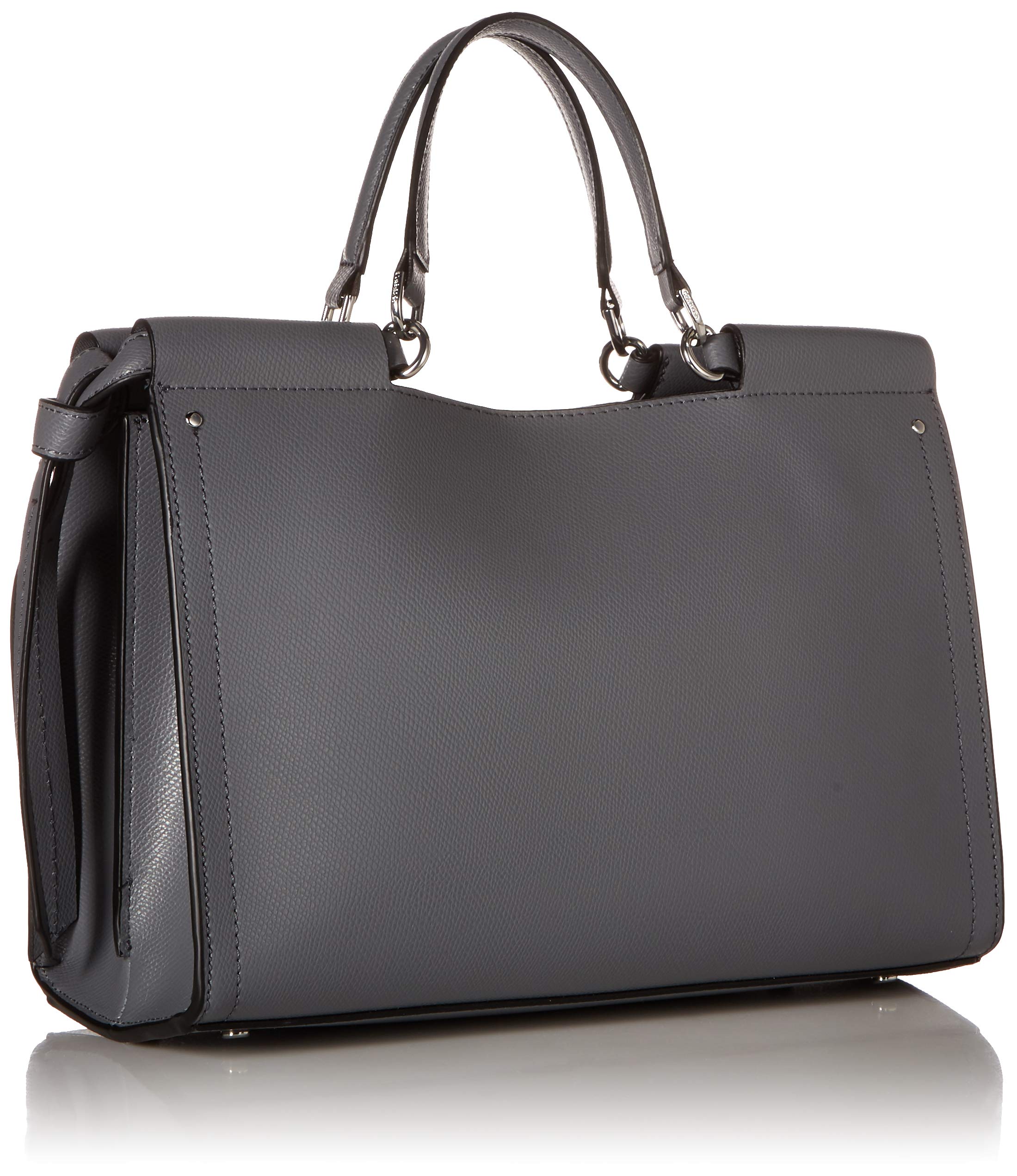 Calvin Klein Callie Crosshatch Leather Knotted Satchel, buff