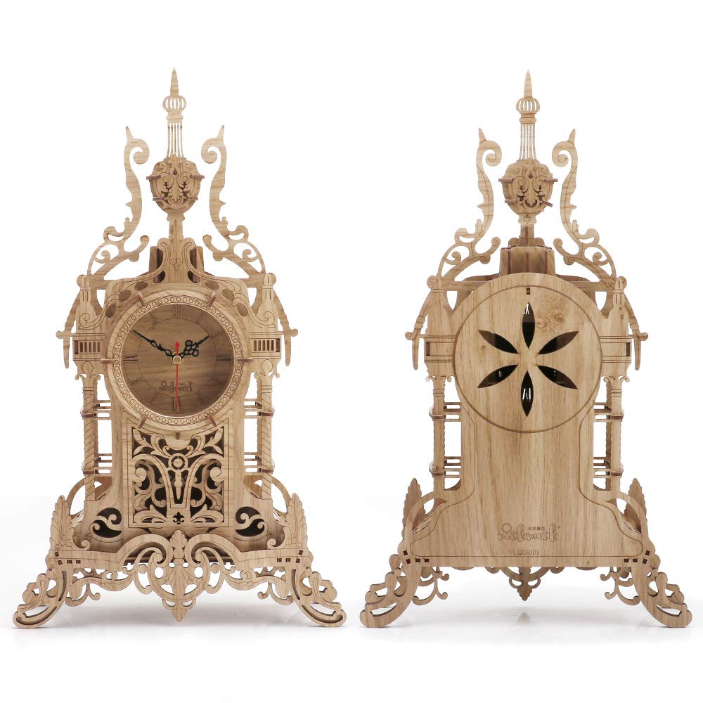 nicknack 3D Wooden Puzzle for Adults, Model Building Puzzle - Tower Clock, Light