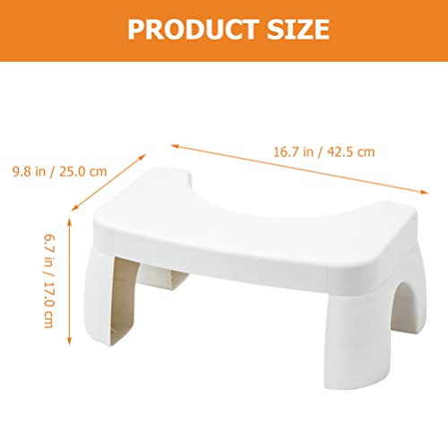 Housoutil Bathroom Step Stool Potty Toilet Stool Squatting Poop Stool Baby Step Stool for Bathroom Non-Slip Potty Stool for Children and Adults in Bathroom Toilet White Toilet Stool