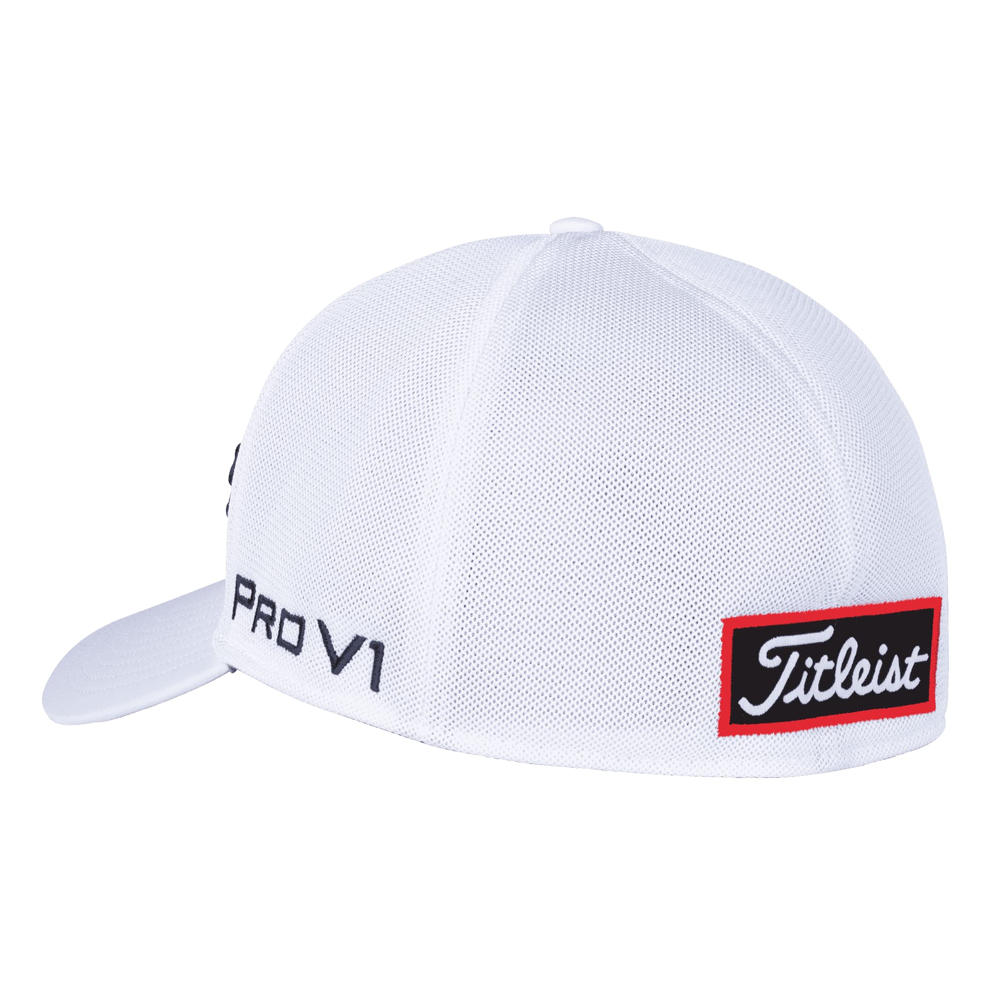 Titleist Men's Tour Sports Mesh Golf Hat, White/Navy, Large-X-Large US