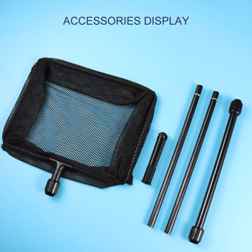 POPETPOP Extendable Fishing Net Plastic Pole Handle Telescopic Landing Net Tuck Net for Fish Tank Lakes Ponds (Size L)