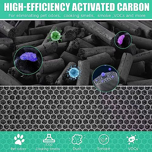 Vital 200S Replacement Filter Compatible with Levoit Vital 200S Air Puri-fier,3-in-1 H13 True HEPA Filter and High-Efficiency Activated Carbon Filter, Part # Vital 200S-RF,2 Pack,White