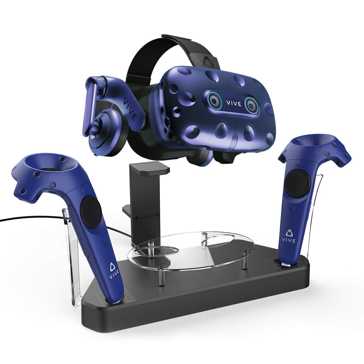 AFAITH Upgraded Charger for HTC Vive Pro or Vive Headset and Controller, Multifunction Contact Charging Station, VR Stand Holder Support Firmware Upgrade