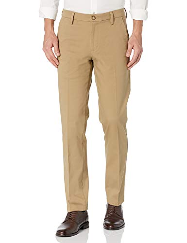 Dockers Men's Straight Fit Workday Smart 360 Flex Pants (Regular and Big & Tall), New British Khaki, 38W x 32L