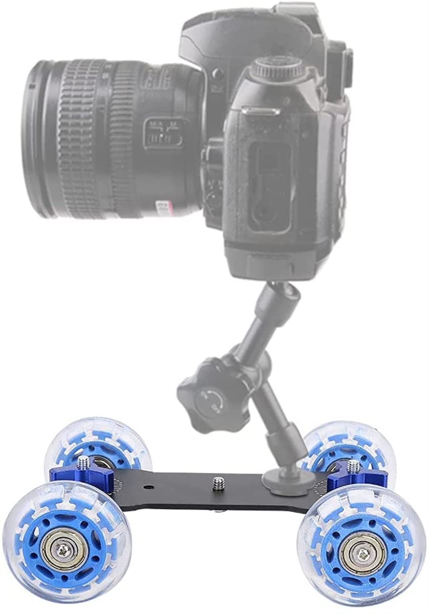 AOOF Camera Dolly Skater,Mini Desktop 10KG Load Rail Roller Track Slider Dolly Skater Car for DSLR Camera Camcorder