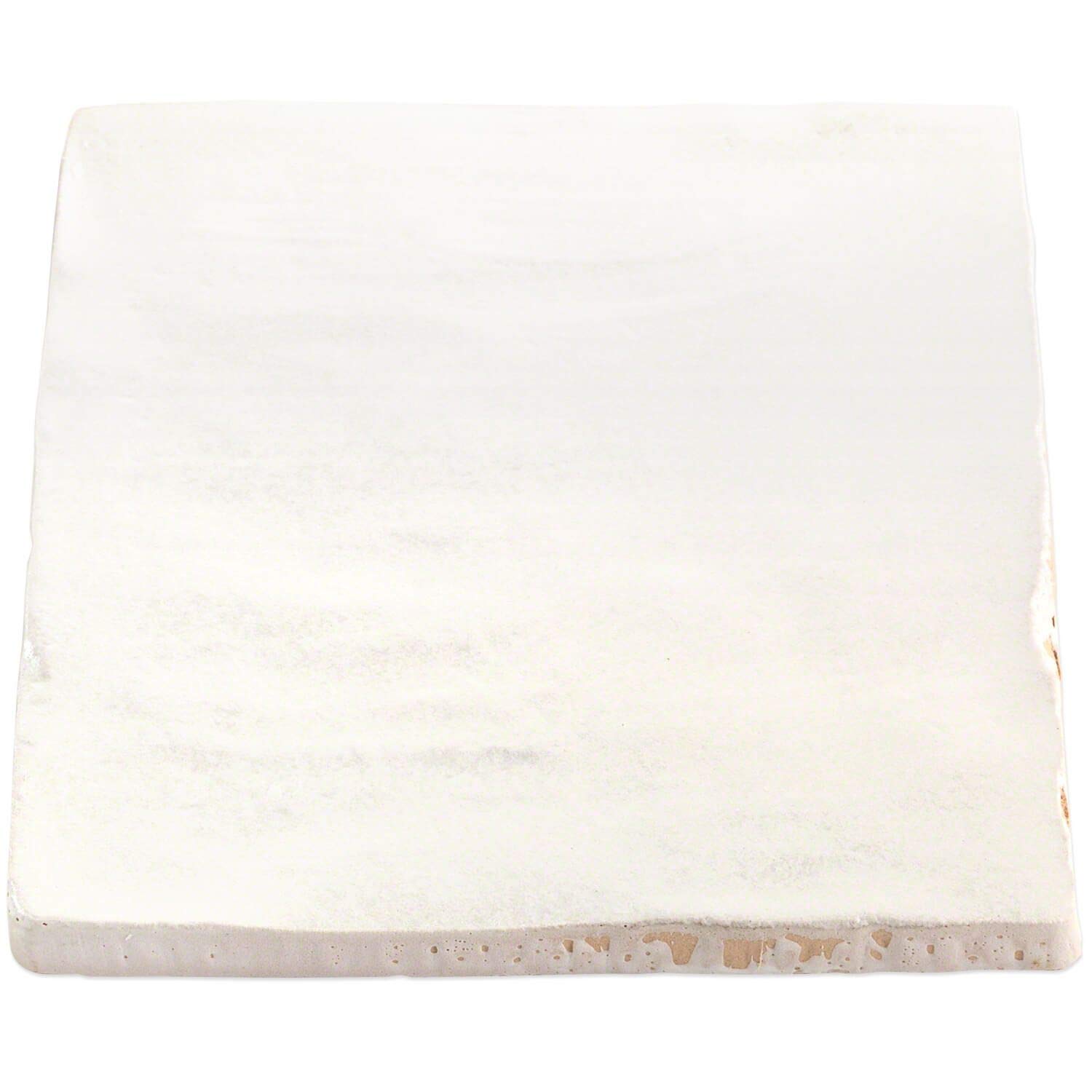 Amagansett White 4 in. x 4 in. Satin Ceramic Wall Tile Sample