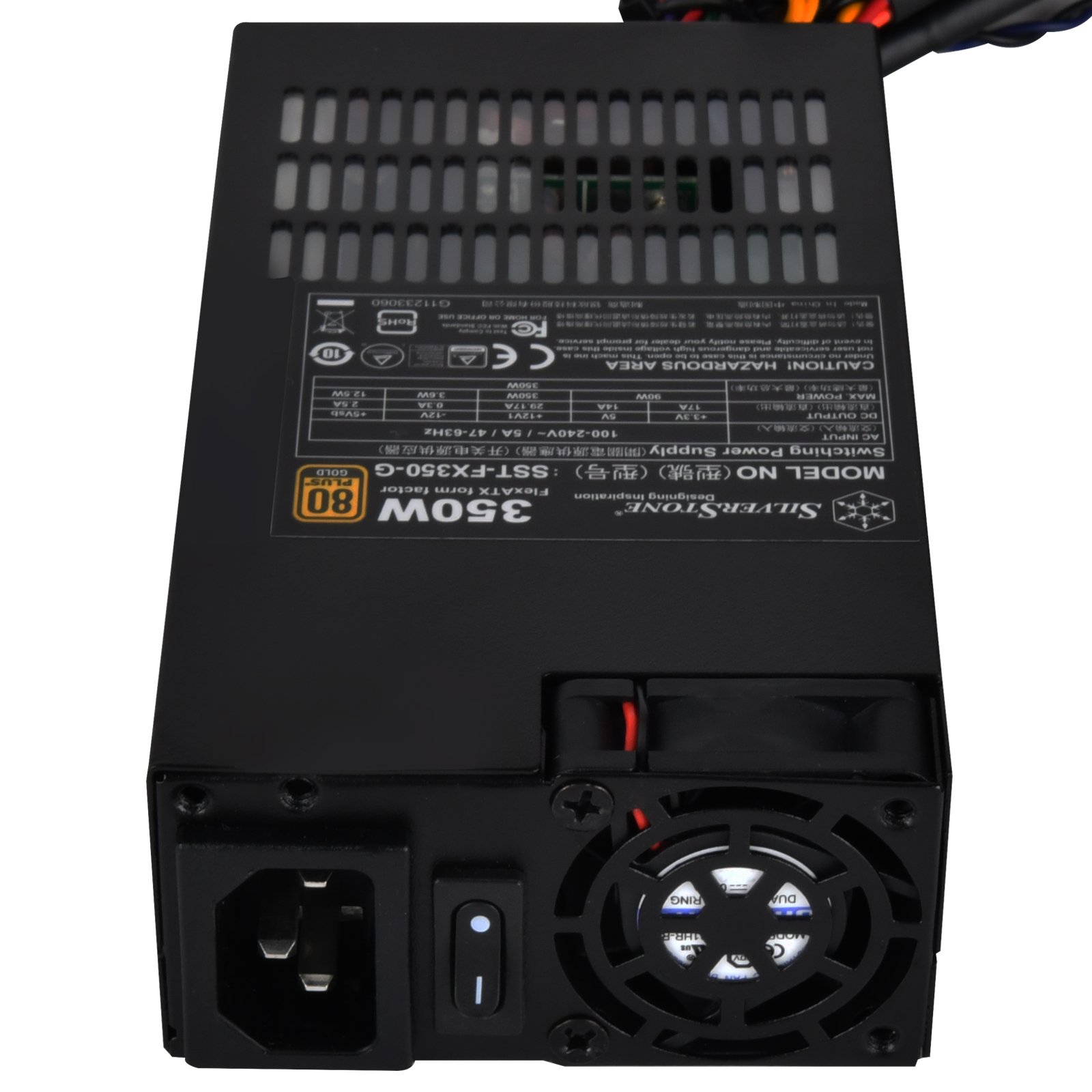SilverStone Technology SST-FX350-G Flex ATX 1U 350 Watt 80 Plus Gold Power Supply with Fixed Cables
