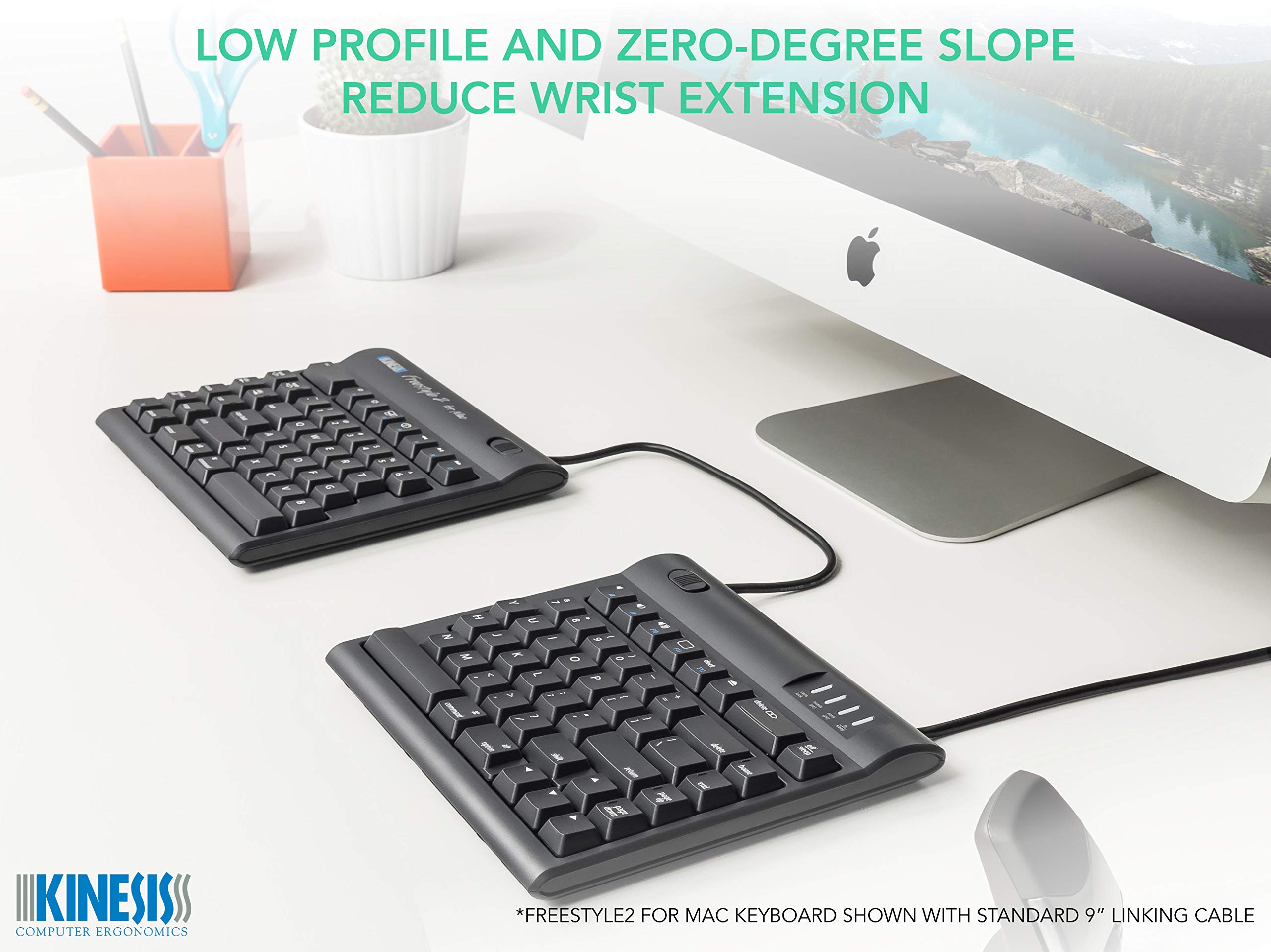KINESIS Freestyle2 USB Keyboard for Mac (9" Standard Separation), Black