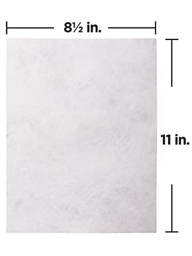JAM PAPER Tyvek 14lb Tear-Proof Paper (55 gsm) - Pack of 50 Sheets - 8.5 x 11 - Waterproof White Paper