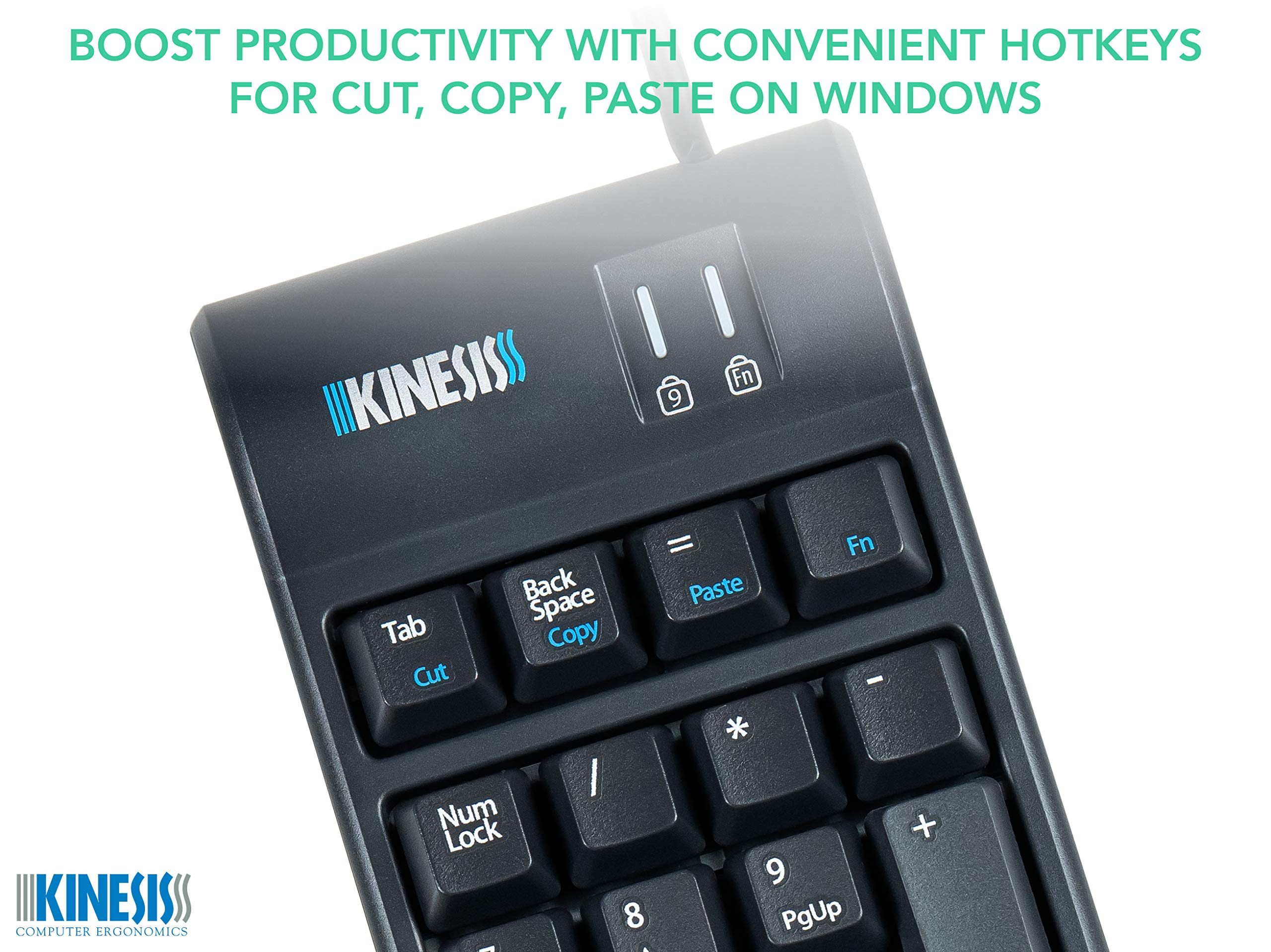 KINESIS USB Freestyle2 Numeric Keypad (PC), Dark gray