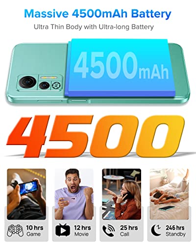 Ulefone Note 14 (2022) 4G Unlocked Smartphone, 6.52" Waterdrop Incell Full- Screen, Android 12, 4500mAh Battery, 7GB RAM Helio A22, 8MP Dual Camera, Type-C, Slim Design, Unlocked Cell Phones - Purple