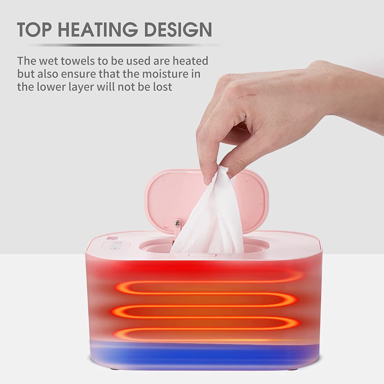 Baby Diaper Wipes Heater,Wipe Warmer with Digital Display and Wet Wipes Dispenser,3 Modes of Temperature Heating Control for Baby's Comfort