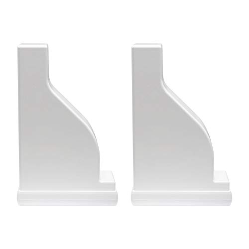 Plum Fittings Decorative White Vinyl Pergola End Cap 2"x 6" Rail, (Pack of 4)