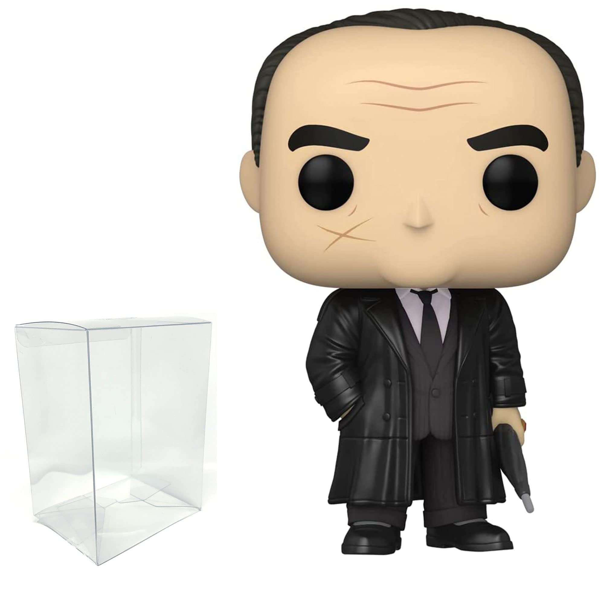 The Batman - Oswald Cobblepot Funko Pop Protector Bundle - Oswald Cobblepot Pop Figurine 3.75 Inch Movies: The Batman with Clear Plastic Pop Protector Case