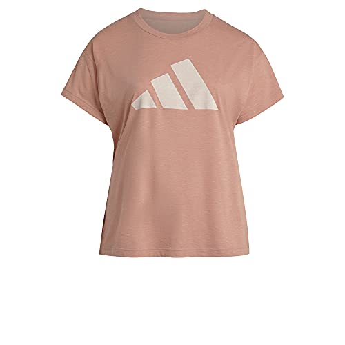 adidas Women's Sportswear Winners 2.0 T-Shirt, Ambient Blush Melange, Large
