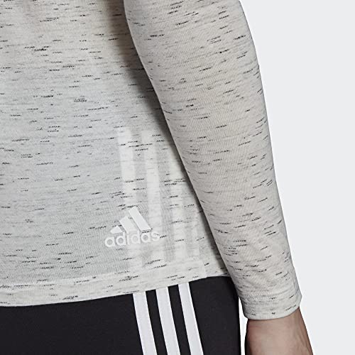 adidas Women's Sportswear Winners 2.0 Long Sleeve, White Melange, Large