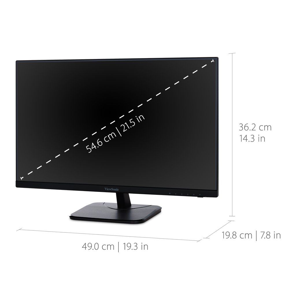 ViewSonic VA2256-MHD 22in IPS 1080p Monitor HDMI DisplayPort (Renewed)