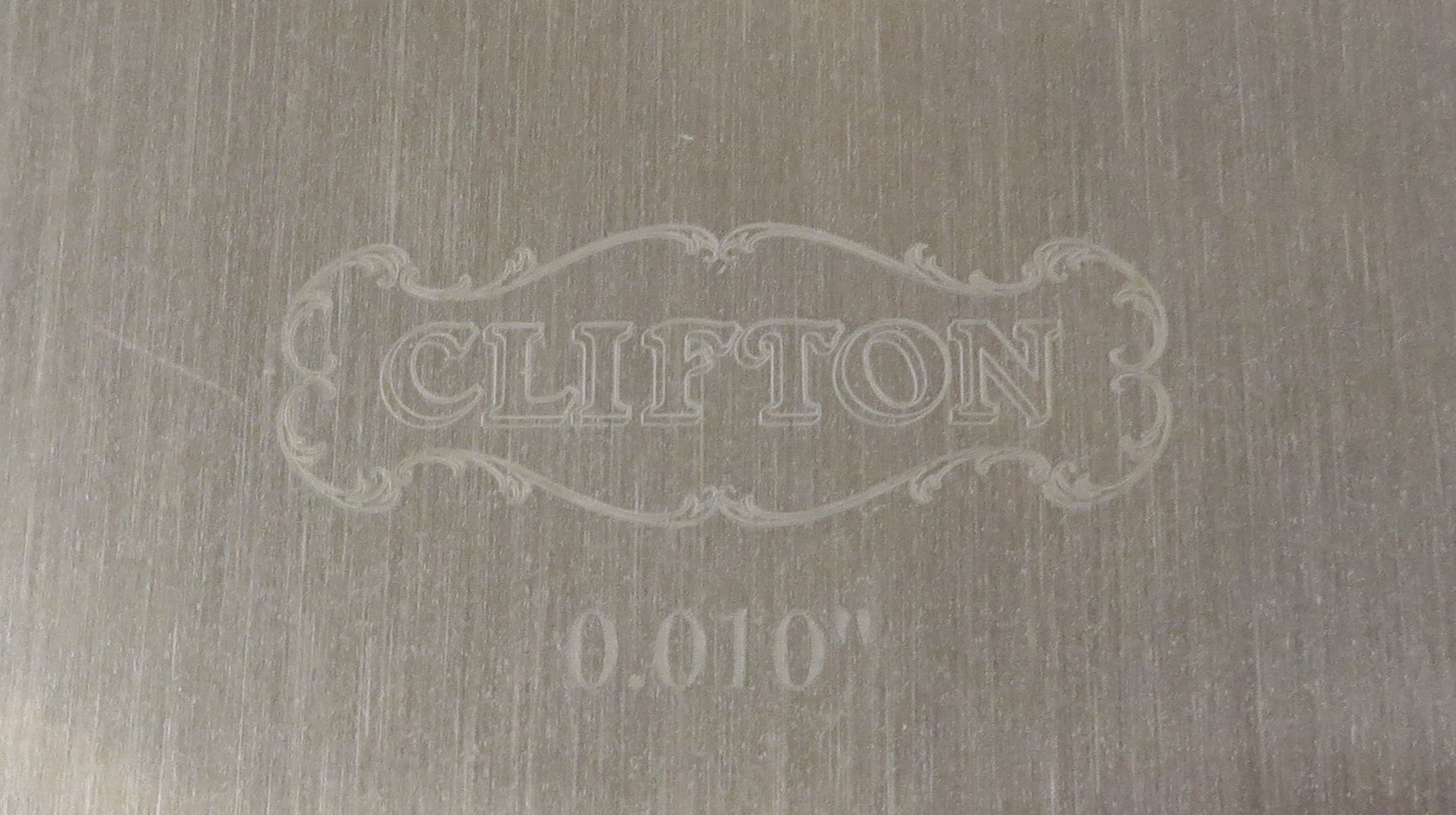 Bundle Set of 4 each Different Thickness Clifton Tool Company 3 x 6 Inches Thin Cabinet Scrapers (0.01, 0.015, 0.020, and 0.025 Inches) UK High Carbon Tool Steel TTWCSx4