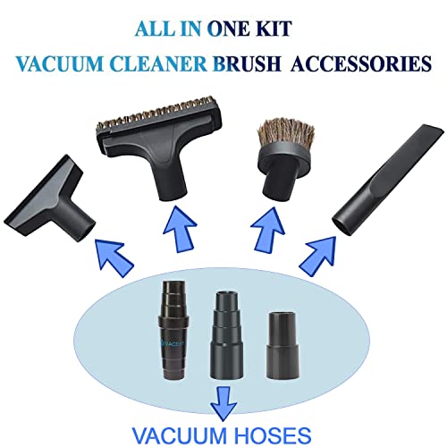 Vacuum Hose Adapter Kit - Vacuum Attachment Adapter Kit Compatible with Miele, Bissell, Kenmore, Shark Rocket and Shark NV500 Series