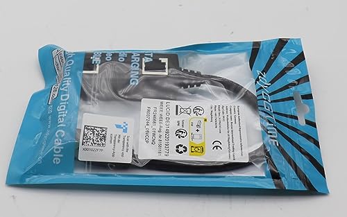 RJ45 Network Splitter Adapter Cable,zdyCGTime 1 RJ45 Male to 2 RJ45 Female Network Y Splitter Cable, LAN Connector, Suitable for Super Category 5 Ethernet, Category 6 Ethernet.(Black) (Black)