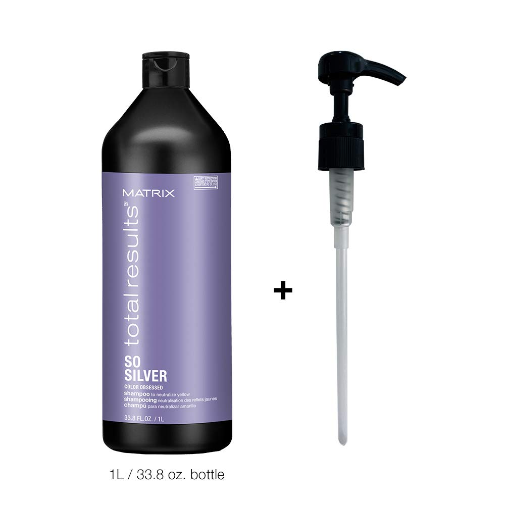 Matrix Universal Dispensing Pump | Shampoo and Conditioner Bottle Pump | Fits 1L Bottles (33.8oz) | Black