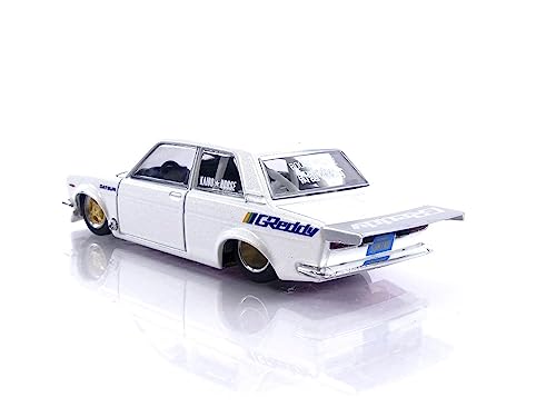 Datsun 510 Pro Street Pearl White (Designed by Jun Imai) Kaido House Special 1/64 Diecast Model Car by True Scale Miniatures KHMG016