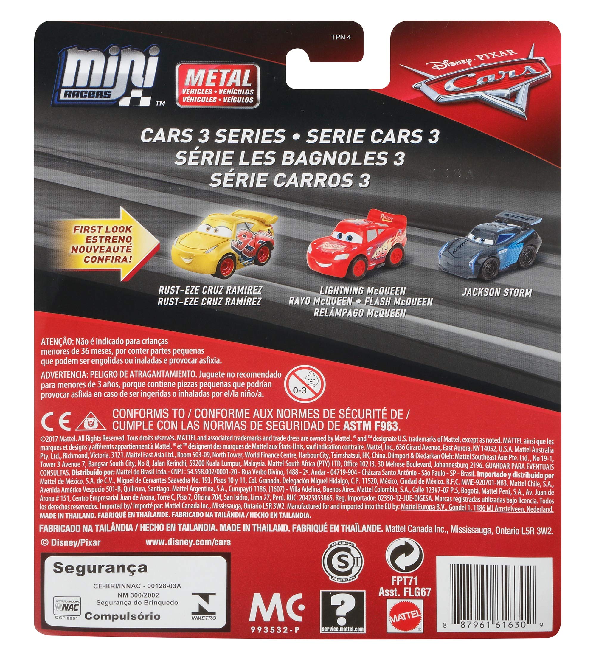 Disney Pixar Cars Mini Racers Cars 3 Series 3-Pack