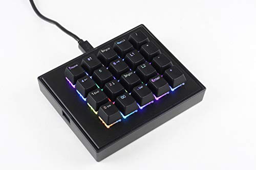 Max keyboard Falcon-20 Programmable Macropad Mechanical Keyboard, Backlit Multicolor LED, Cherry MX RGB Switch (Cherry MX RGB Brown)