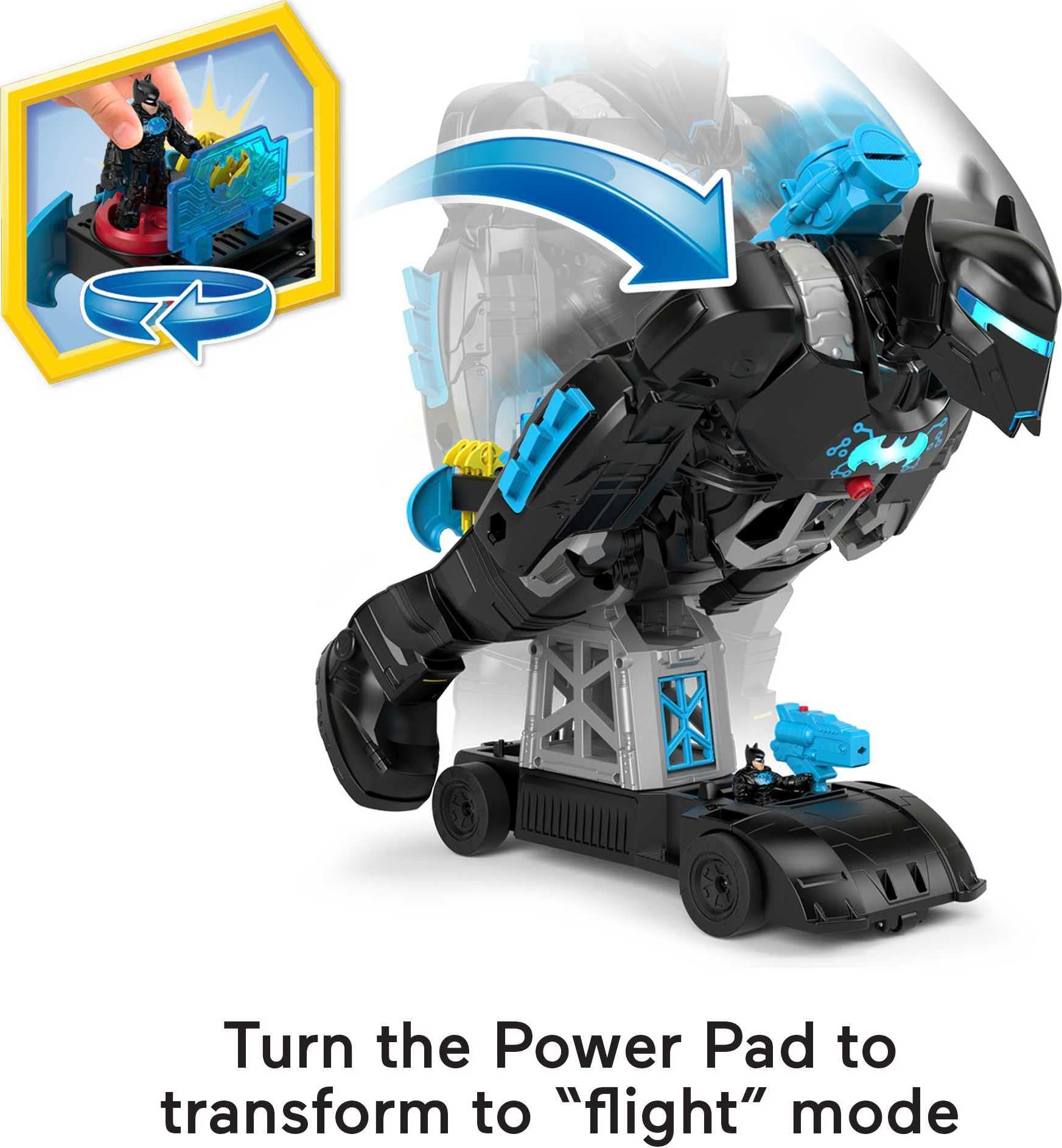 Fisher-Price Imaginext DC Super Friends Batman Toy Bat-Tech Batbot Playset 2-Ft-Tall Robot with Lights & Sounds for Pretend Play Kids Ages 3+ Years​