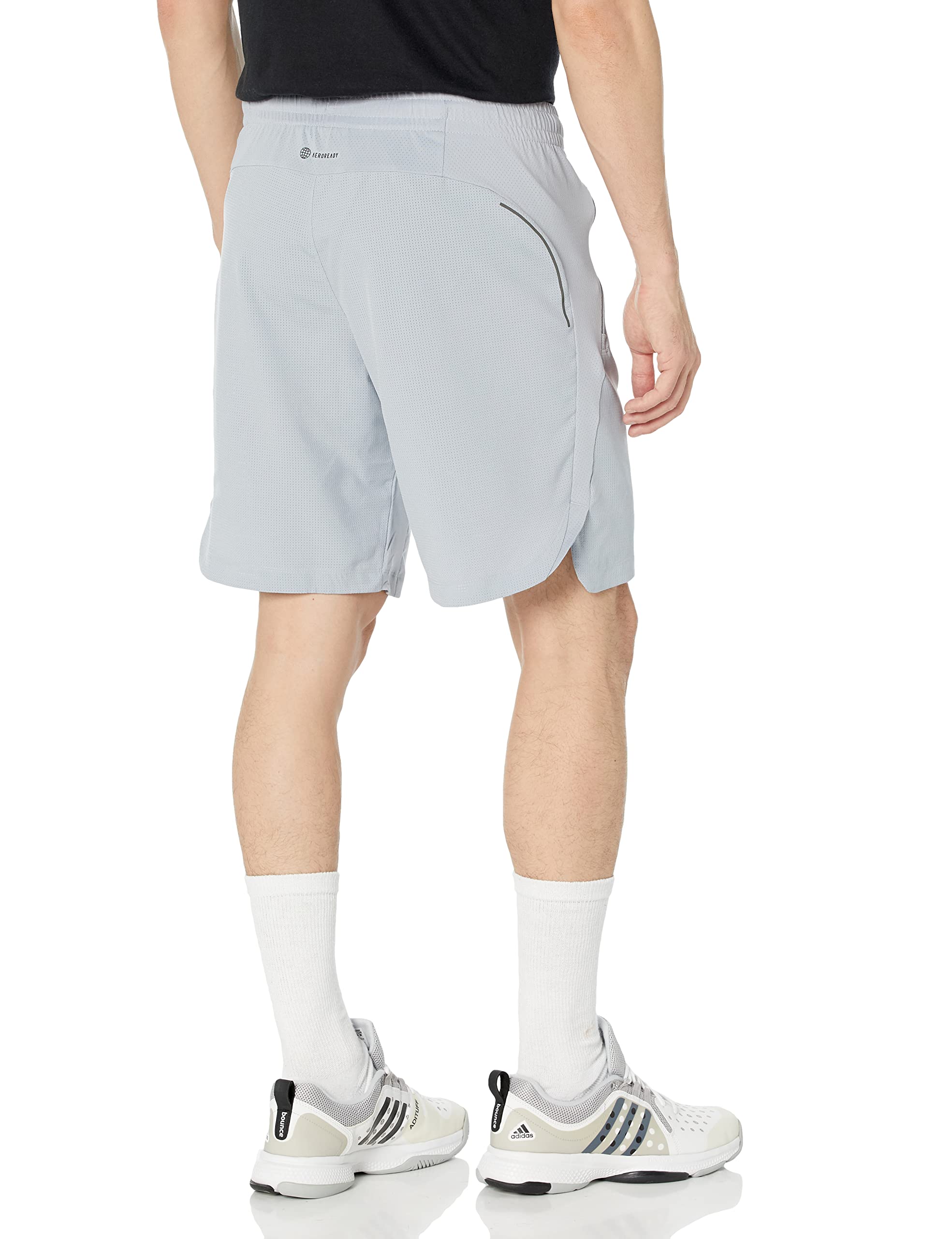 adidas Men's High Intensity Mesh Training Shorts, Halo Silver, Medium
