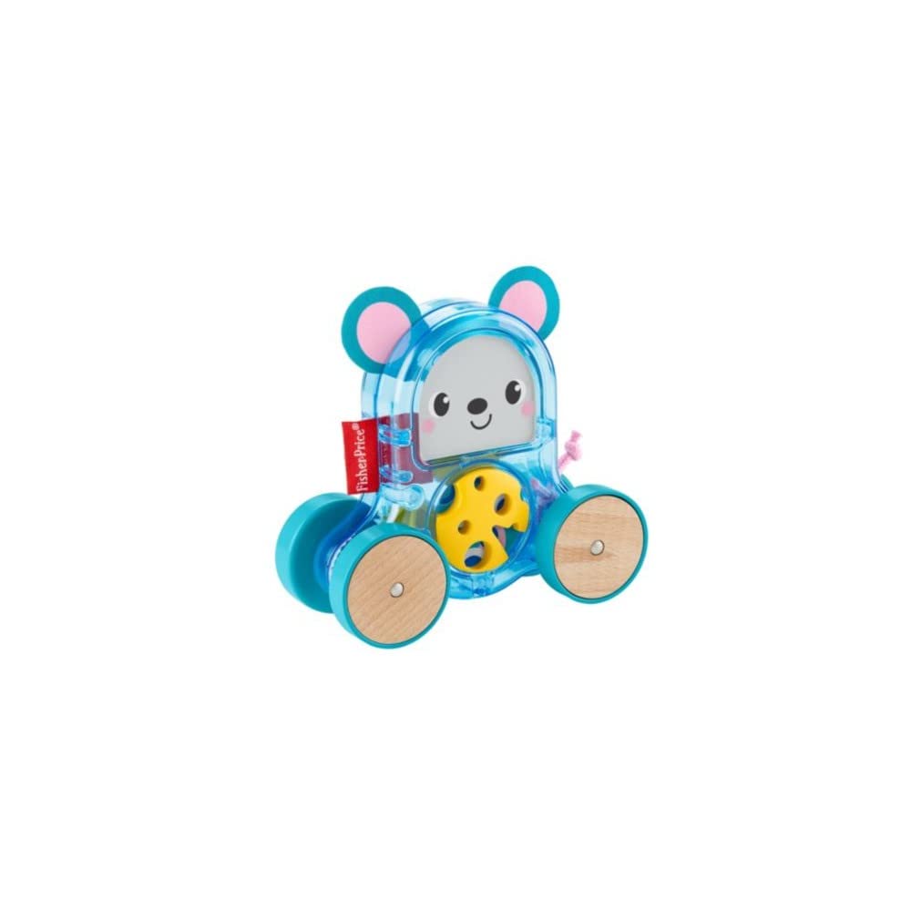 Fisher-Price Rollin’ Surprise Mouse, Push-Along Toy Vehicle for Baby
