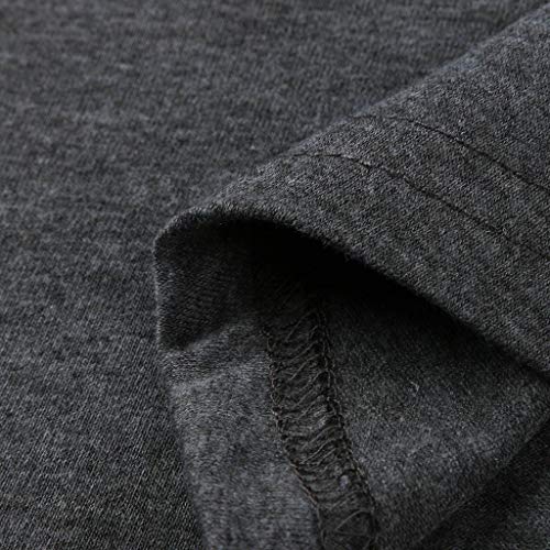 finess Womens Ladies Blouse T Shirt Tops Long Sleeve Solid Irregular Hem Loose Casual Sweatshirt Pullover Tunic Fall Clothes M-XXL (Gray, XL)