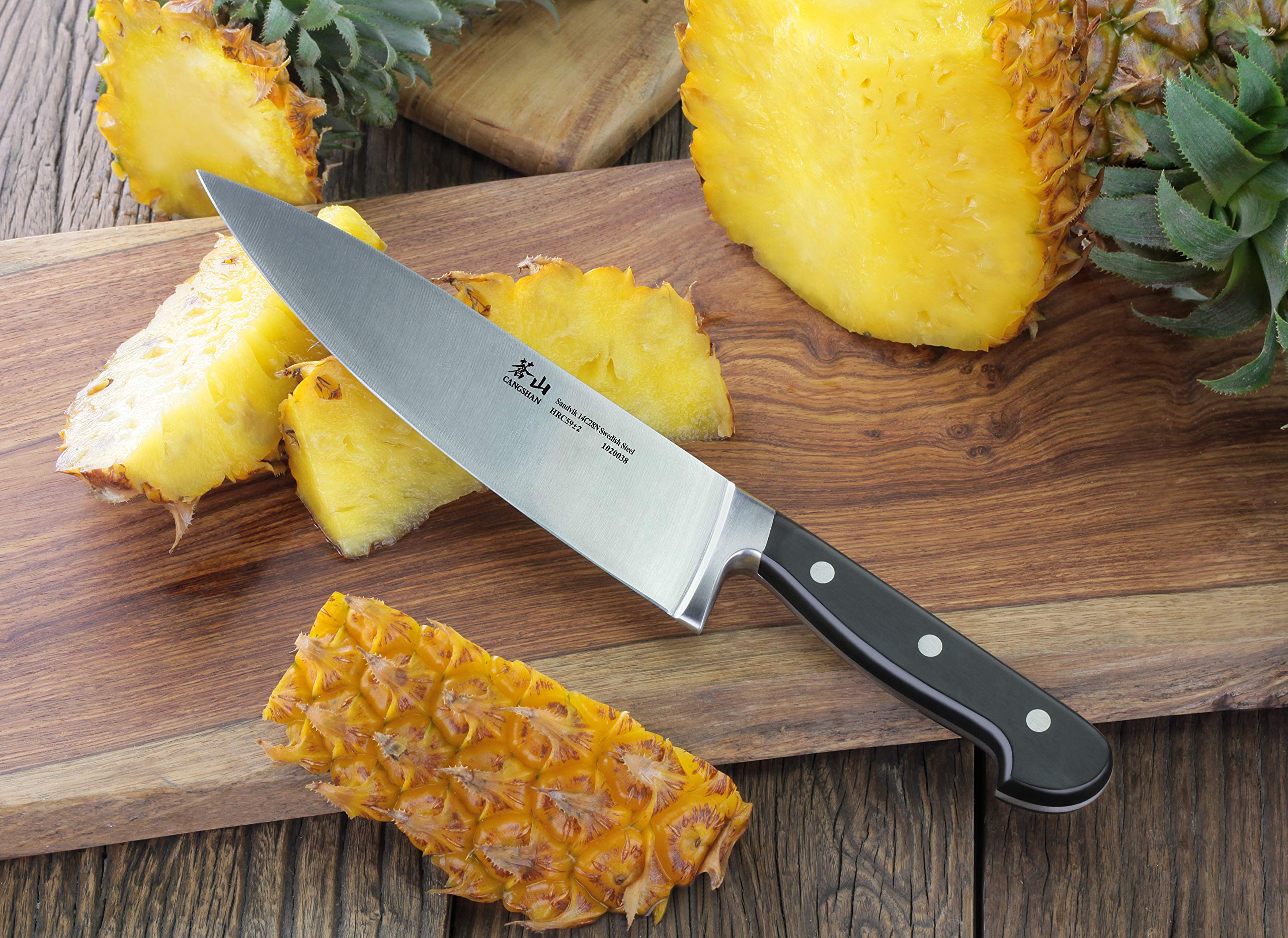 Cangshan TV2 Series 1020038 14C28N Swedish Steel Forged Chef Knife, 8-Inch